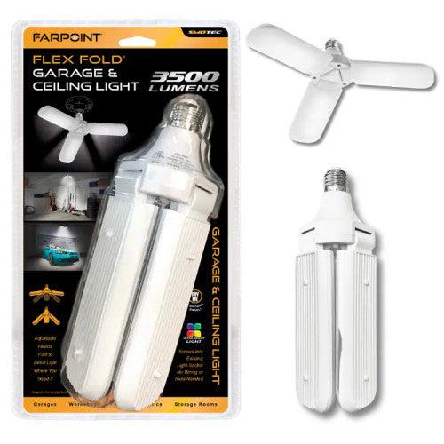 Farpoint FLFB335012 - 3500 Lumens Flex Fold Garage and Ceiling Light ...