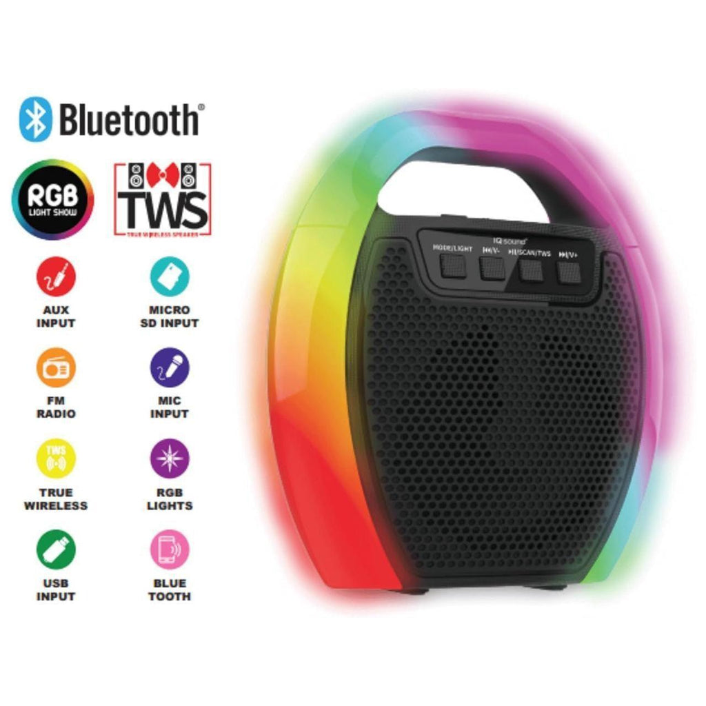Supersonic IQ2465RGB - 6.5" Portable Bluetooth Speaker with RGB Handle ...
