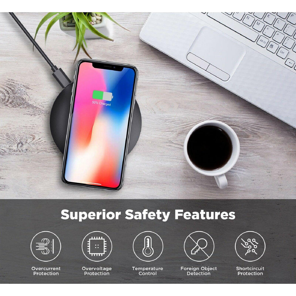 Letscom Super P 15W Wireless Phone Charger – White – Electro Vision Inc